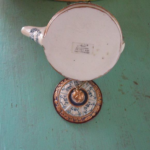 NIni | Accents | Vintage Nini Decorative Miniature Teapot Blue White ...